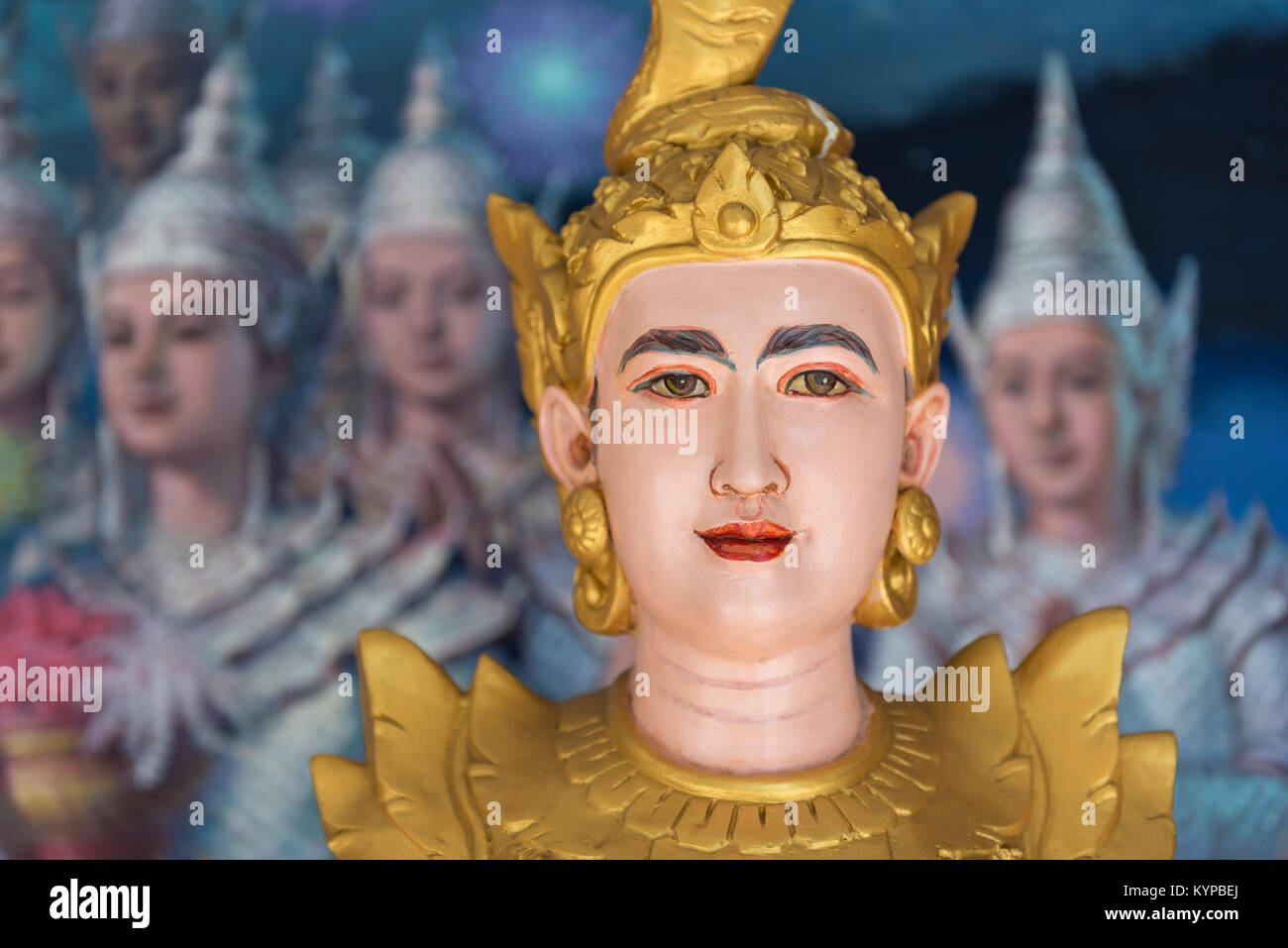 Spirit (nat) statue at Shwedagon Pagoda, Yangon (Rangoon), Myanmar ...