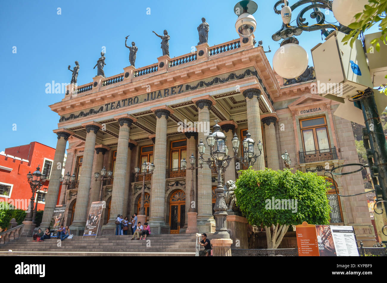 Guanajuato, Mexico - June 05, 2013: The Juárez Theater of Guanajuato is ...