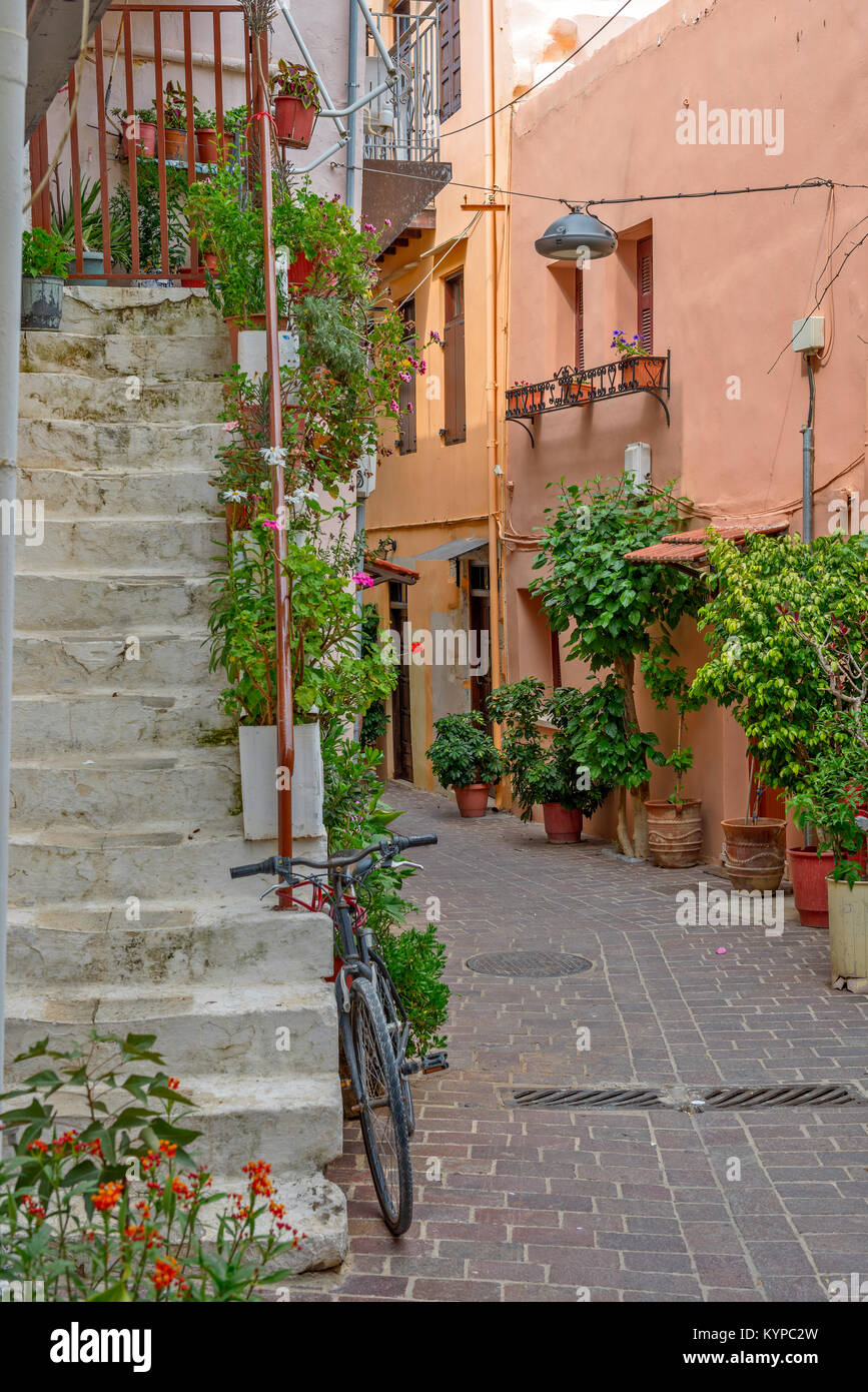 Chania crete steps hi-res stock photography and images - Alamy