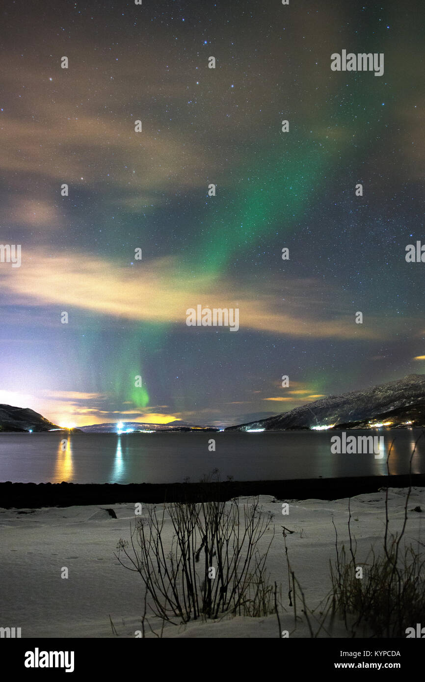 Fjords norway northern lights hi-res stock photography and images - Alamy