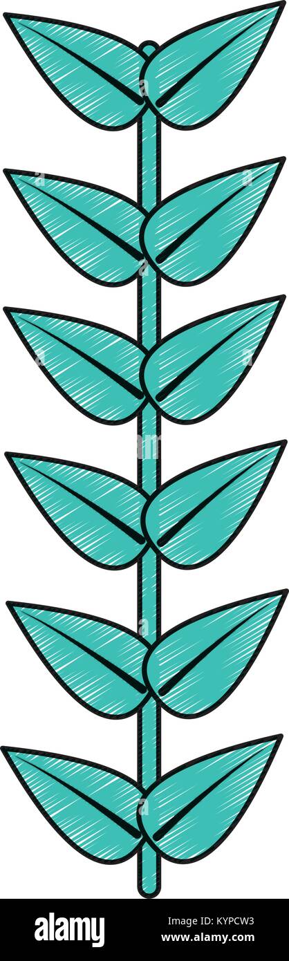 leaves with stem icon image Stock Vector Image & Art - Alamy
