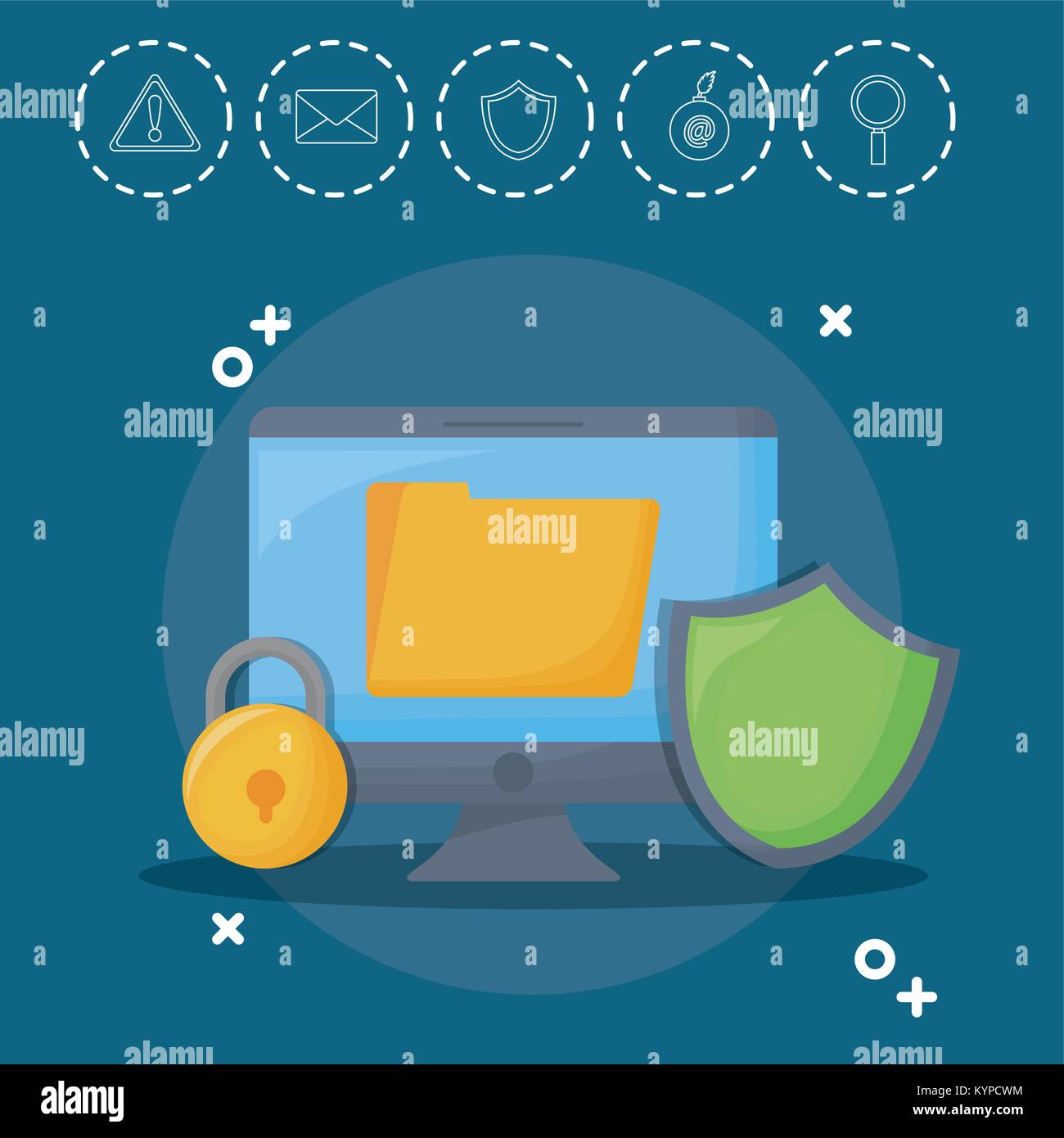 cyber security design Stock Vector Image & Art - Alamy