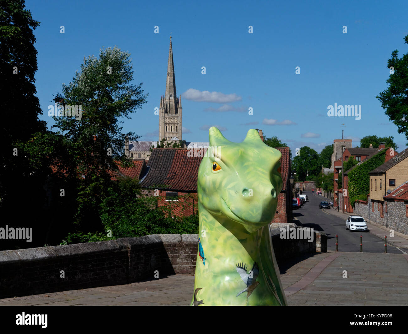 Birdie, one of the 84 Art Sculptures in the of Go Go Dragons Trail, in ...