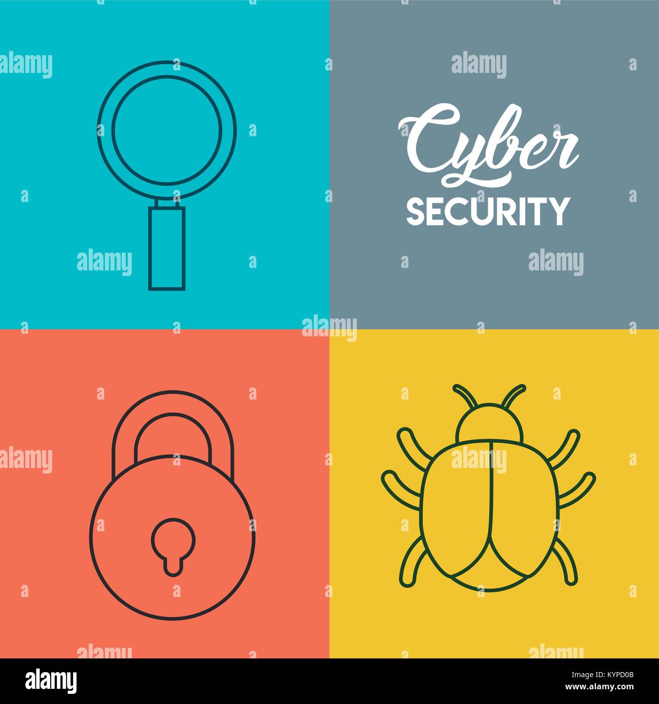 cyber security design Stock Vector Image & Art - Alamy