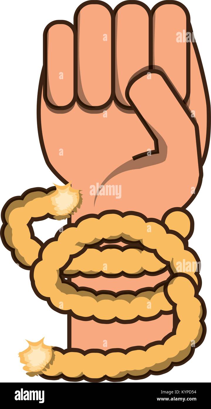 hand with rope Stock Vector Image & Art - Alamy
