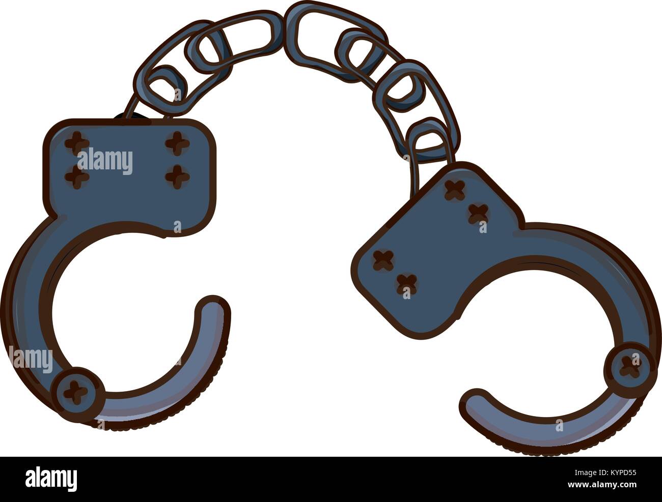 Open handcuffs Stock Vector Images - Alamy
