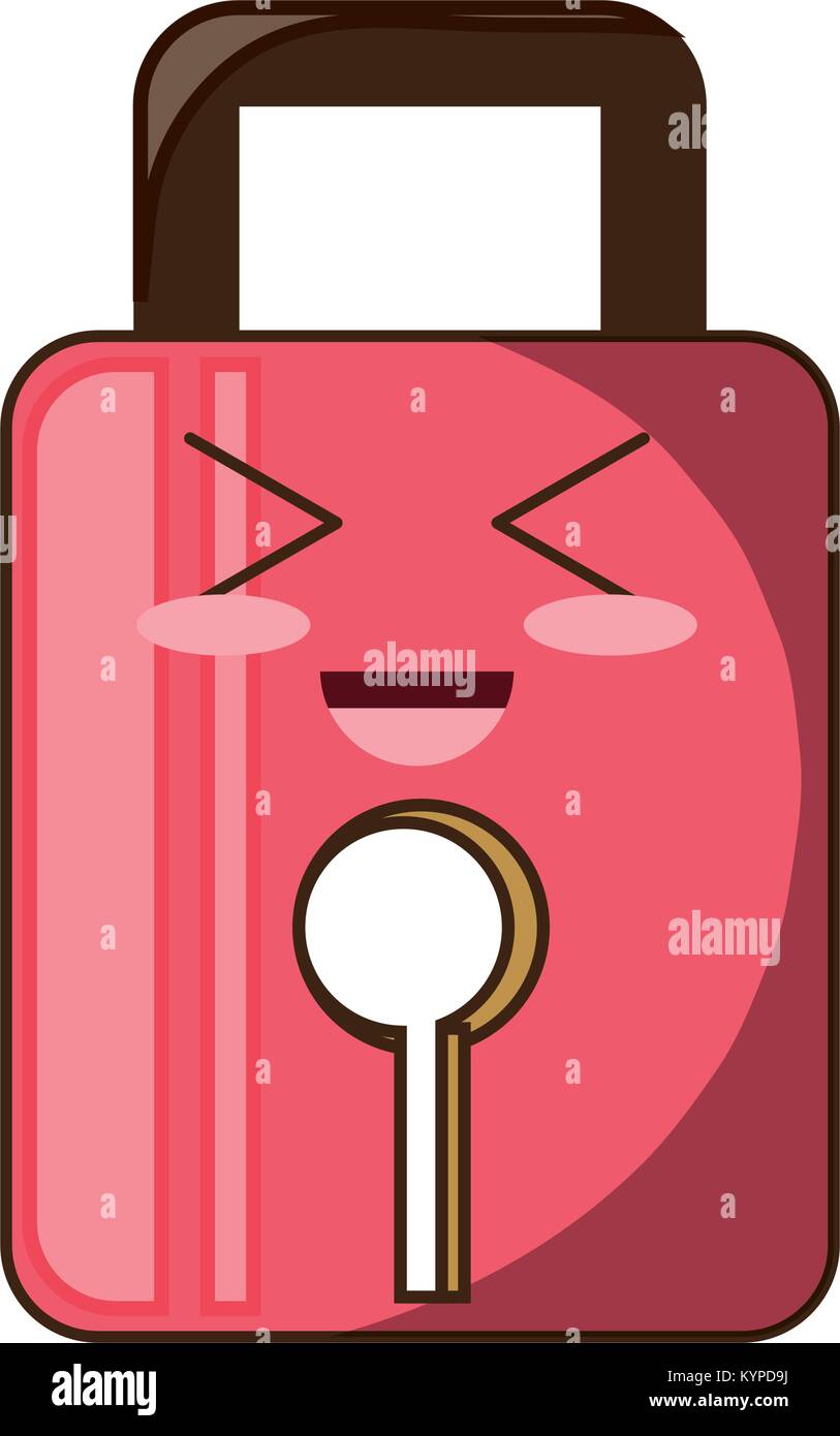 kawaii padlock icon image Stock Vector Image & Art - Alamy