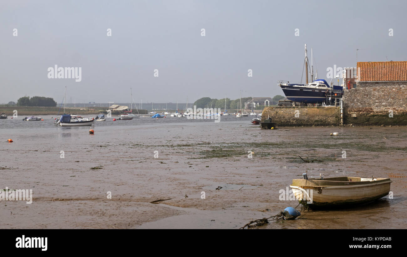 The River Exe Estuary at Topsham, three miles from Exeter, Devon ...
