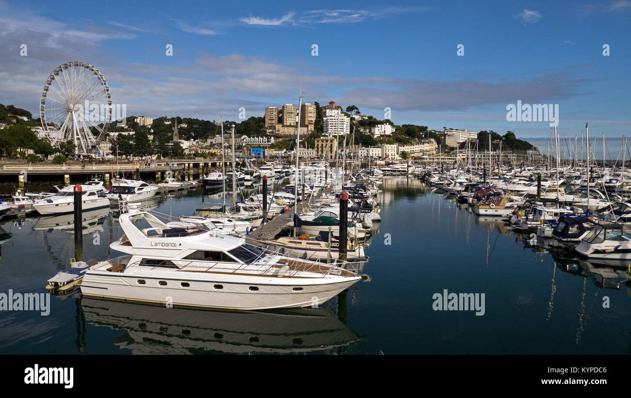 The English Riviera Holiday Resort of Torquay with its Harbour & Marina ...