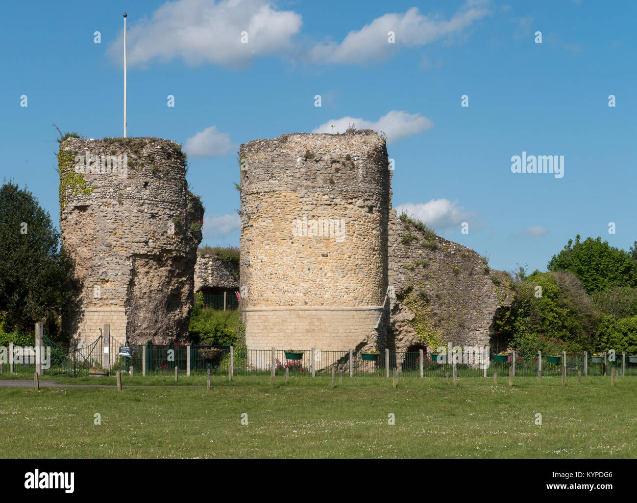 The Towers and Remains of The Norman, Bungay Castle, in Bungay, Suffolk ...