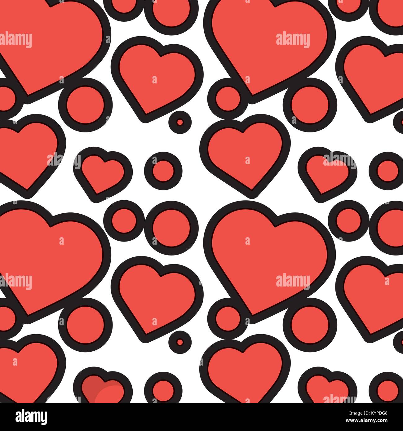 romantic heart love pattern image Stock Vector Image & Art - Alamy