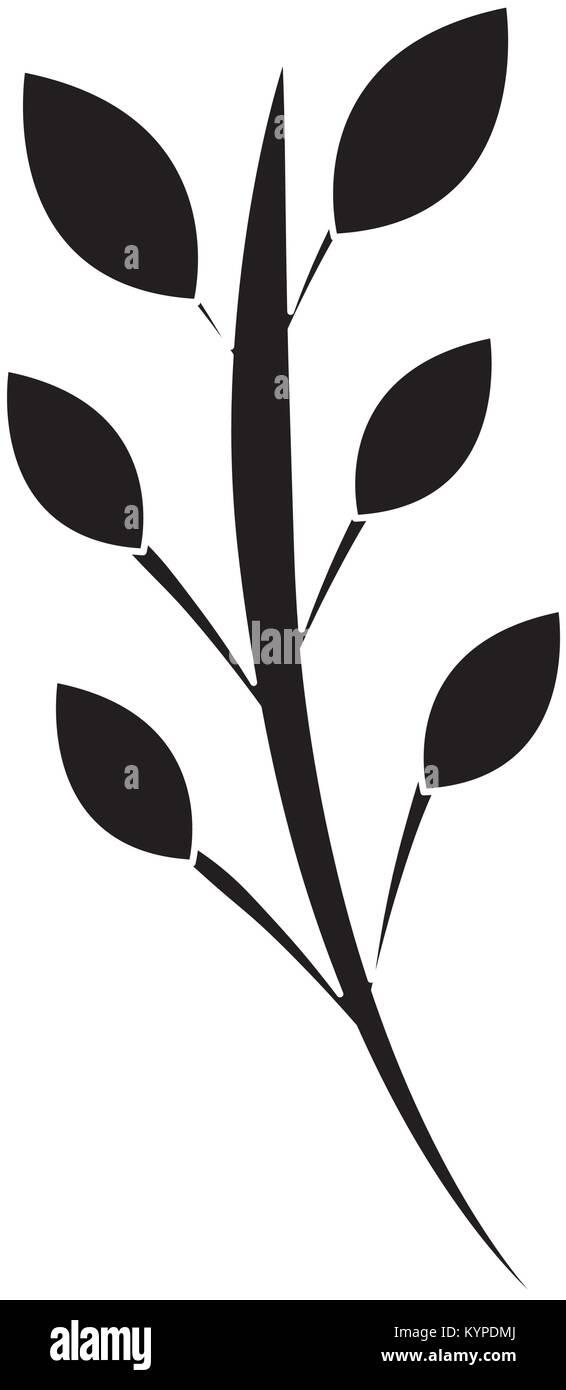 leaves with stem icon image Stock Vector Image & Art - Alamy