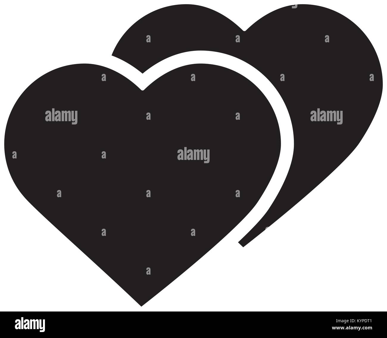 two hearts cartoon icon image Stock Vector Image & Art - Alamy