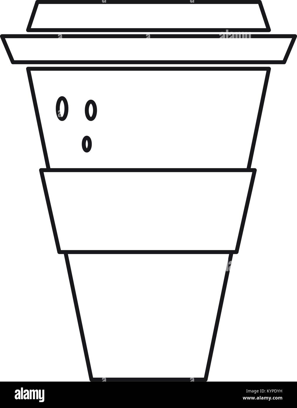 Coffee plastic cup outline Stock Vector Image & Art - Alamy