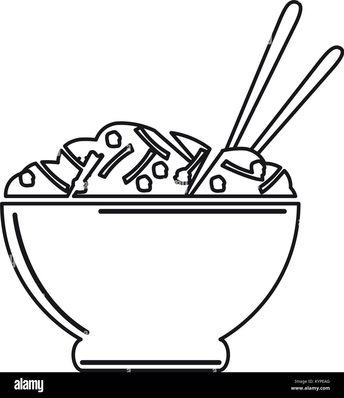 Isolated bowl of pasta outline Stock Vector Image & Art - Alamy