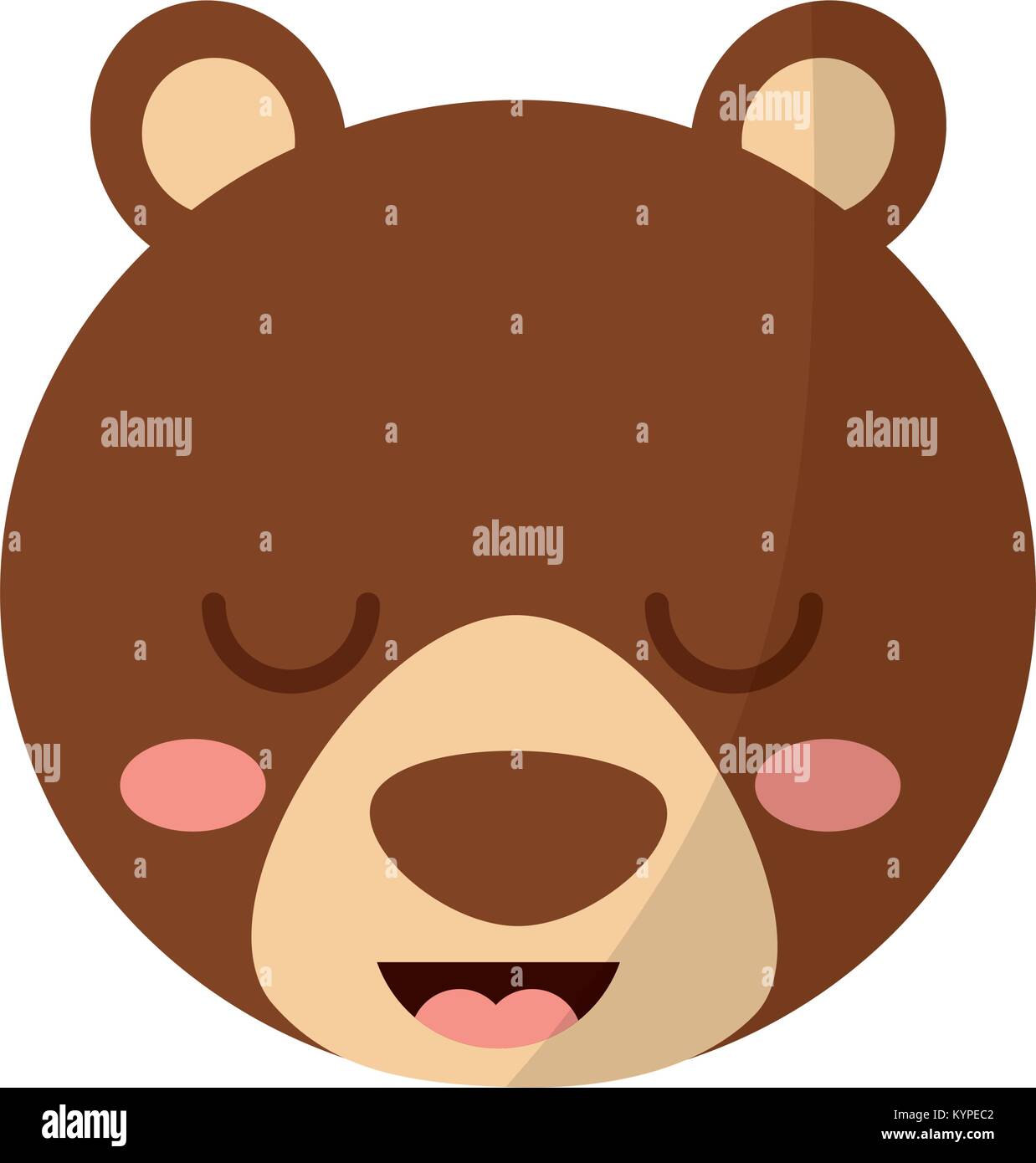 cute bear head animal close eyes cartoon Stock Vector Image & Art - Alamy