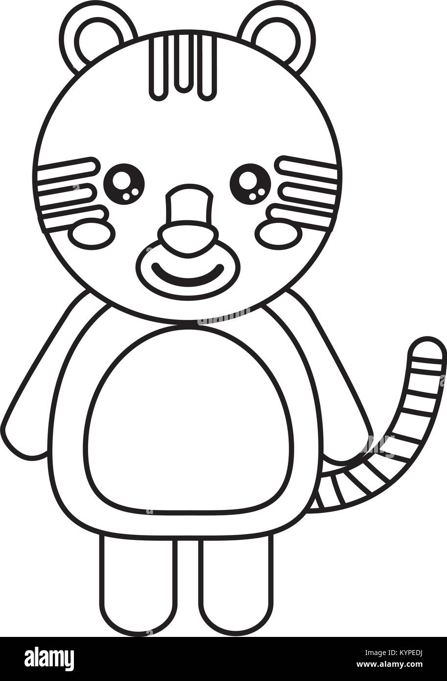 Tiger Outline High Resolution Stock Photography and Images - Alamy