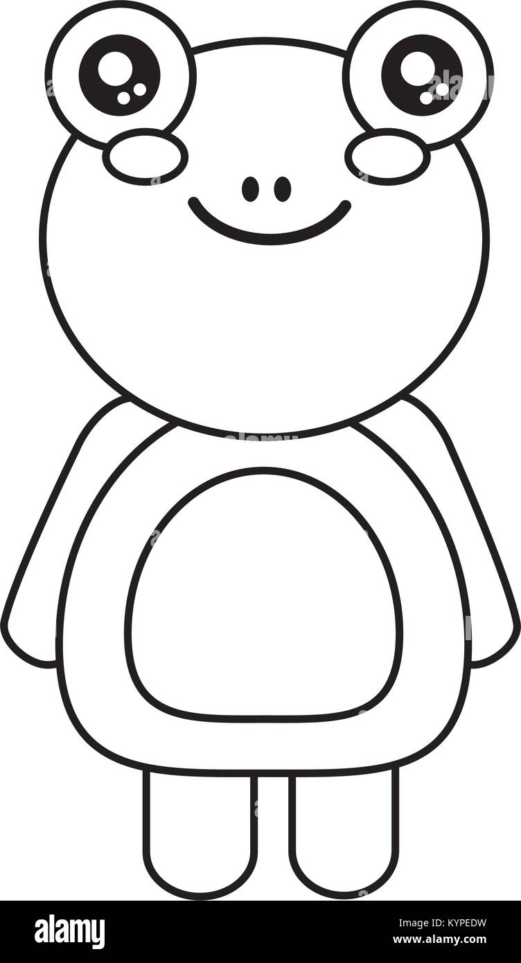 Frog cartoon style Black and White Stock Photos & Images - Alamy
