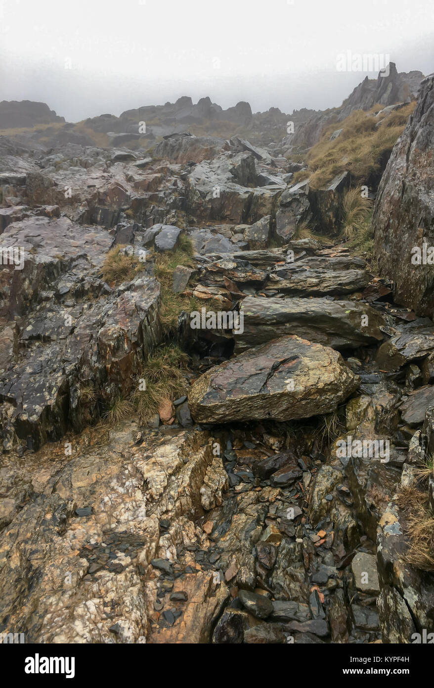 Rocky path climbing Stock Photo - Alamy