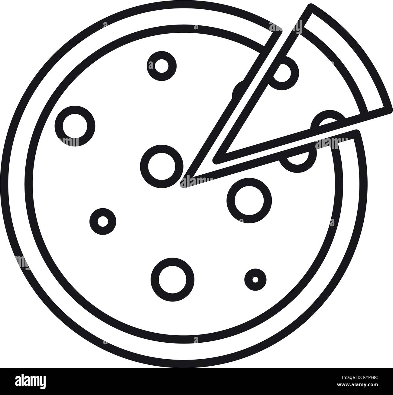 Isolated pizza outline Stock Vector Image & Art - Alamy
