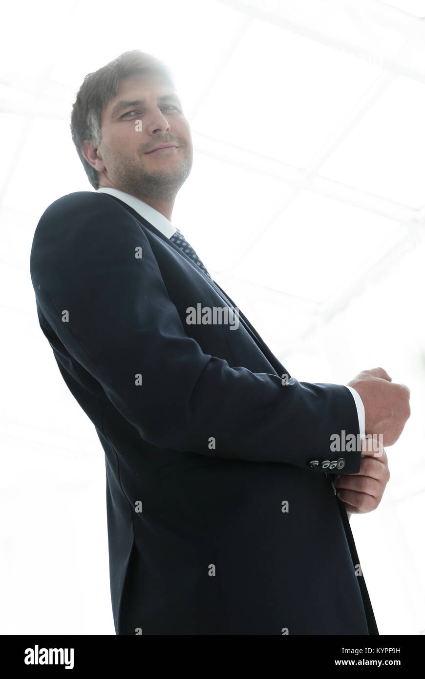 close-up. Friendly successful businessman Stock Photo - Alamy