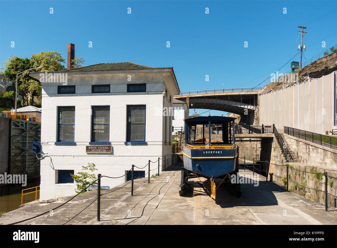 Lockport Locks district Erie canal NY Stock Photo - Alamy
