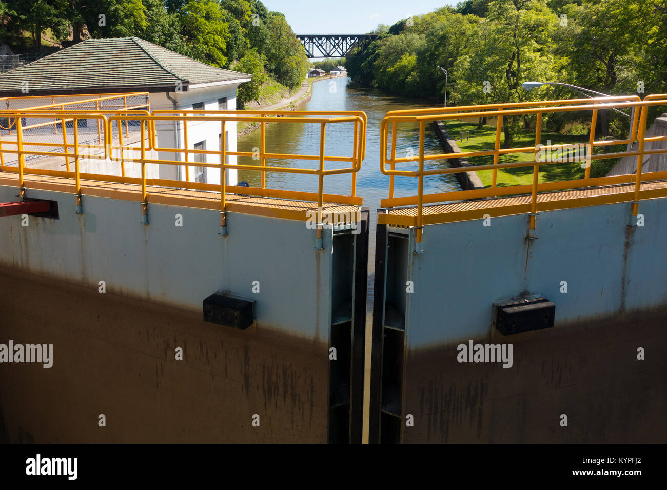 Lockport Locks district Erie canal NY Stock Photo - Alamy