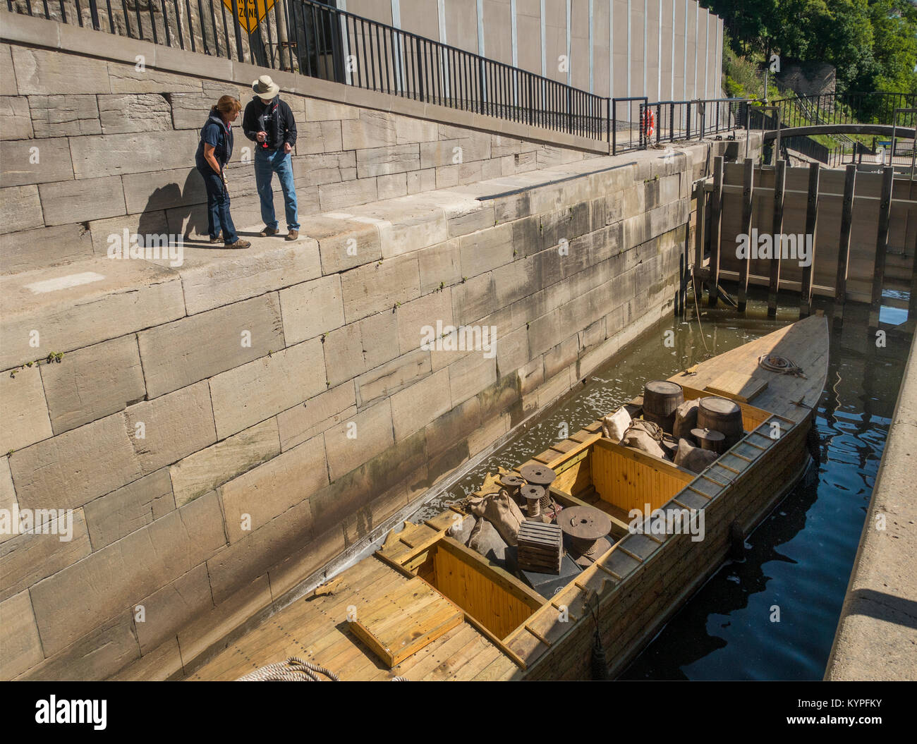 Lockport Locks district Erie canal NY Stock Photo - Alamy