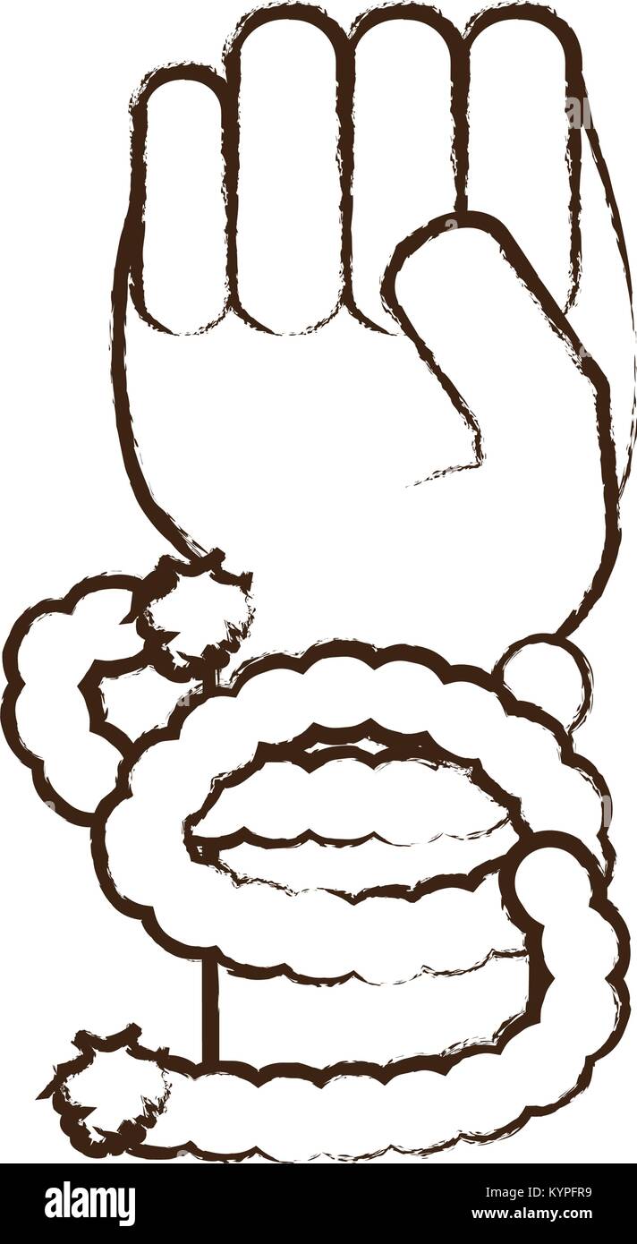 Hand holding rope isolated Stock Vector Images - Alamy