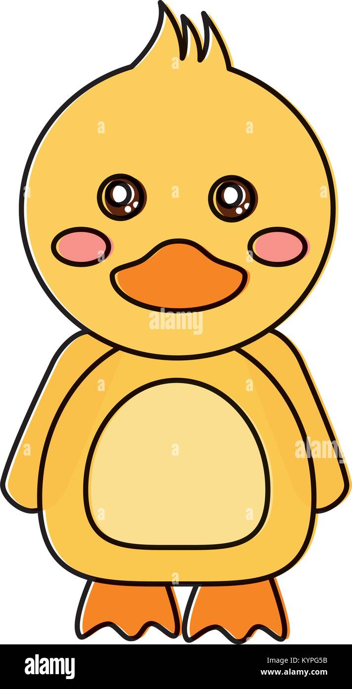 cute animal duck standing cartoon wildlife Stock Vector Image & Art - Alamy
