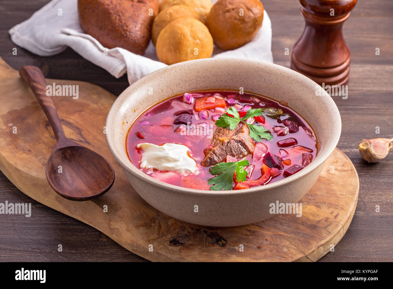 Traditional russian soup borscht hi-res stock photography and images ...