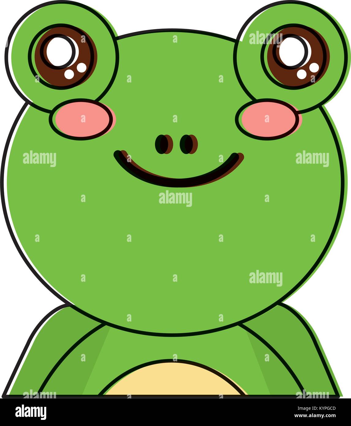 cute portrait frog animal baby Stock Vector Image & Art - Alamy