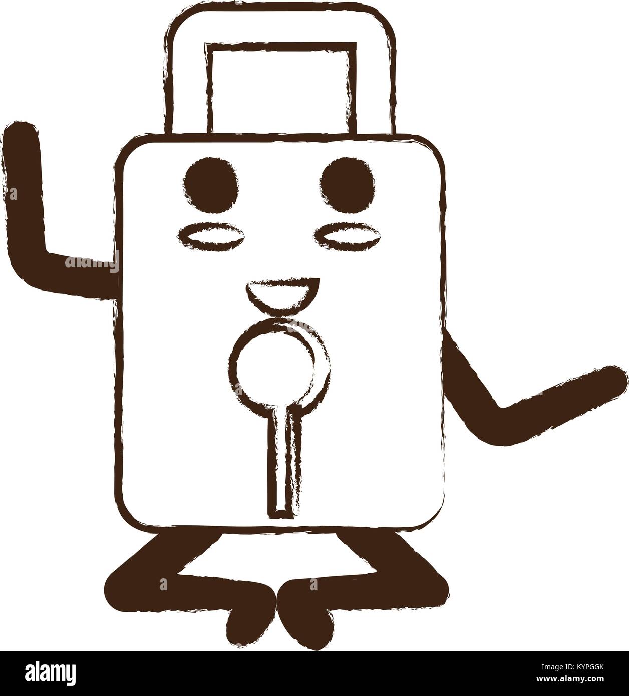 kawaii padlock icon image Stock Vector Image & Art - Alamy