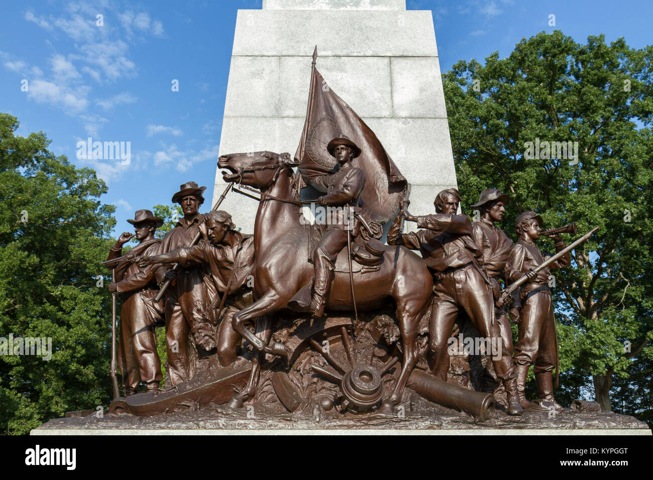 The base figures on the Virginia State Monument, Seminary Ridge ...