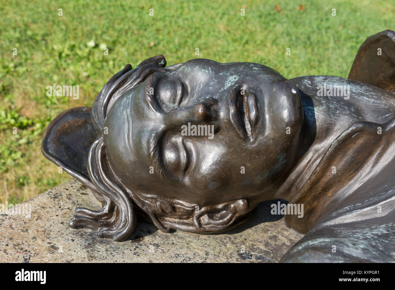 The Wounded Soldier sculpture at the base of the State of Louisiana ...