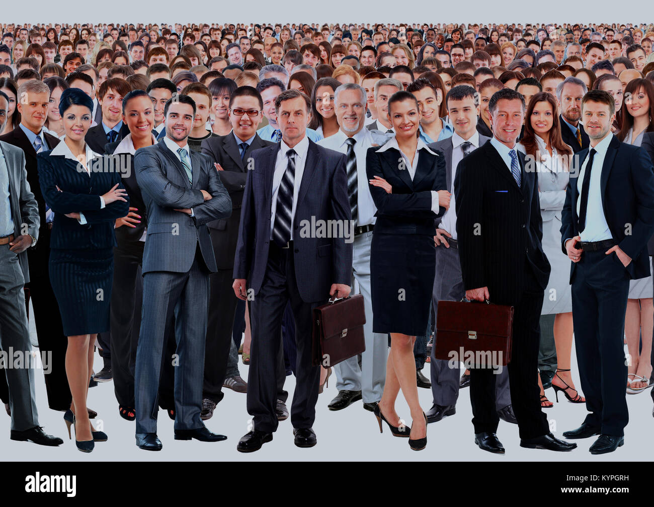 Large group of people full length isolated on white Stock Photo - Alamy