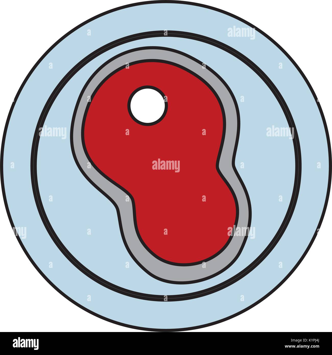 Ham beef plate Stock Vector Images - Alamy