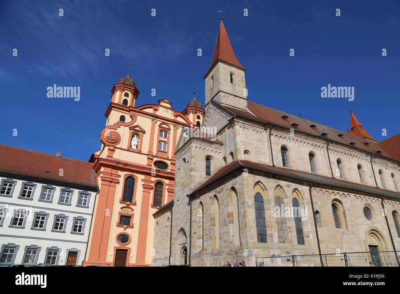 Protestant city church and Catholic basilica of St. Vitus in Ellwangen ...