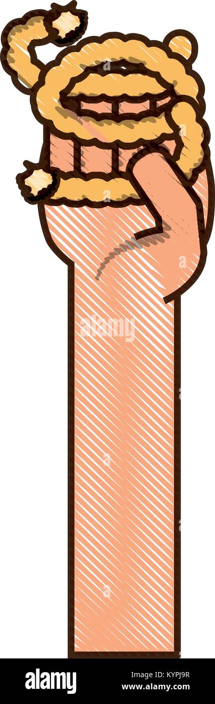 hand with a piece of rope Stock Vector Image & Art - Alamy