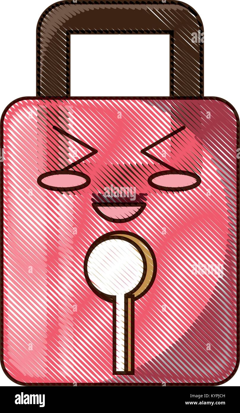 kawaii padlock icon image Stock Vector Image & Art - Alamy