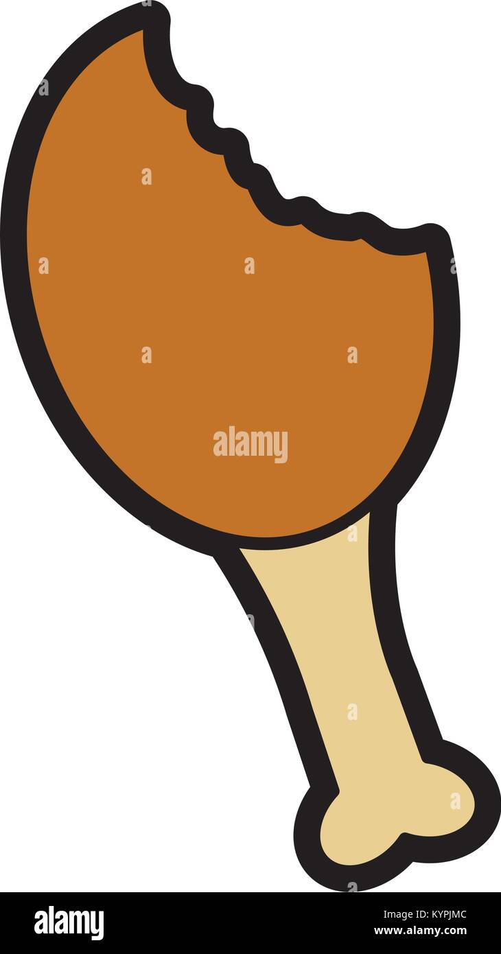 bitted roasted chicken food icon Stock Vector Image & Art - Alamy