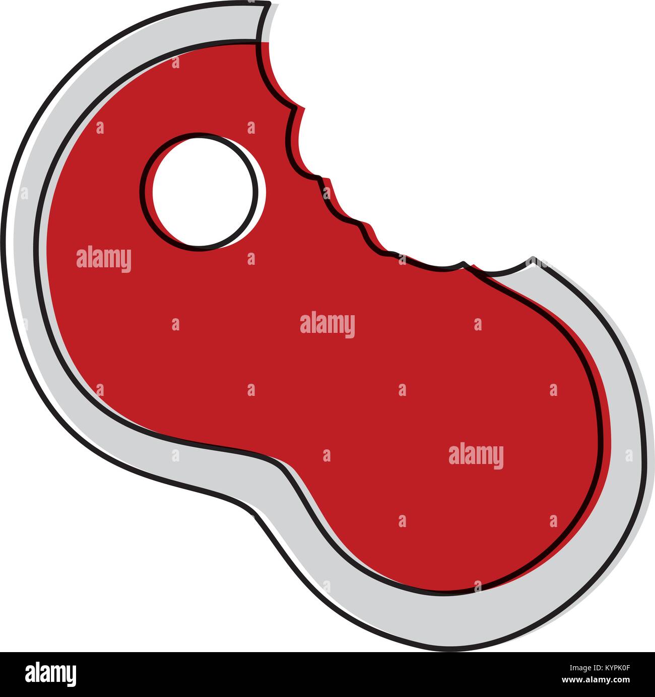 beef steak raw bitten icon image Stock Vector Image & Art - Alamy