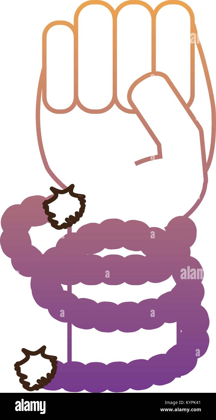 Hand holding rope isolated Stock Vector Images - Alamy