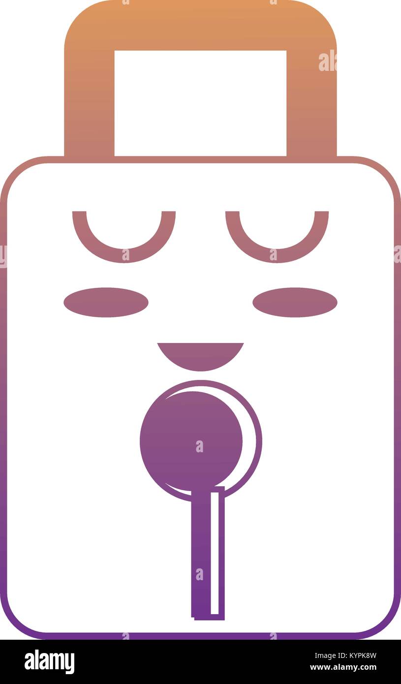 kawaii padlock icon image Stock Vector Image & Art - Alamy