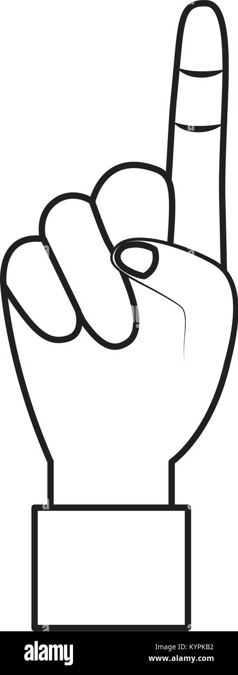 hand show forefinger finger pointing first Stock Vector Image & Art - Alamy