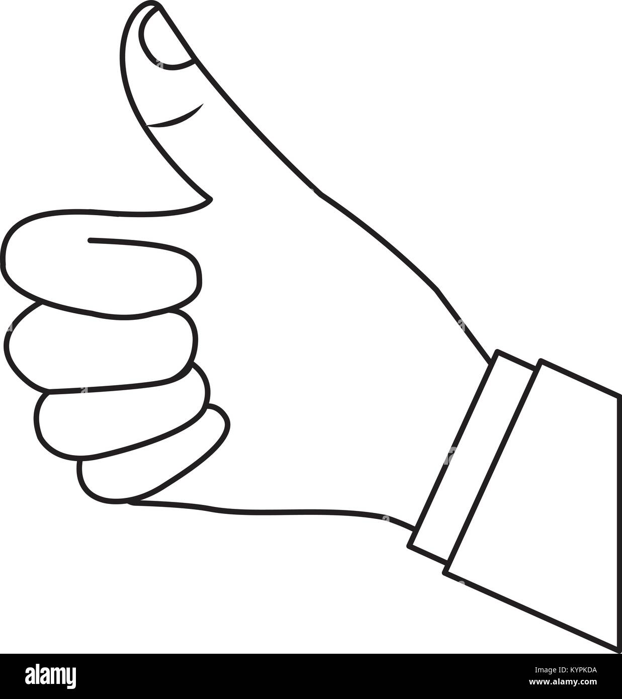 hand thumb up like finger gesture Stock Vector Image & Art - Alamy