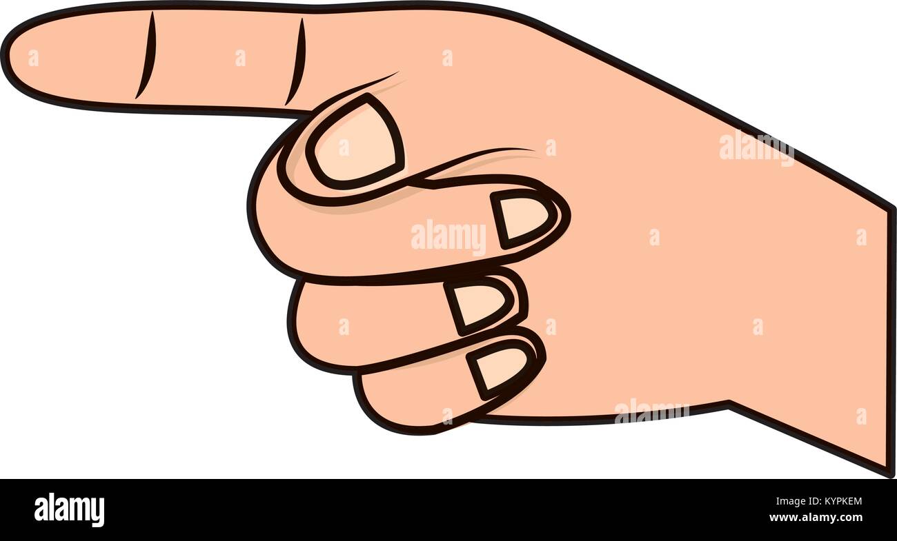 hand indicating or showing direction by pointing a finger Stock Vector ...
