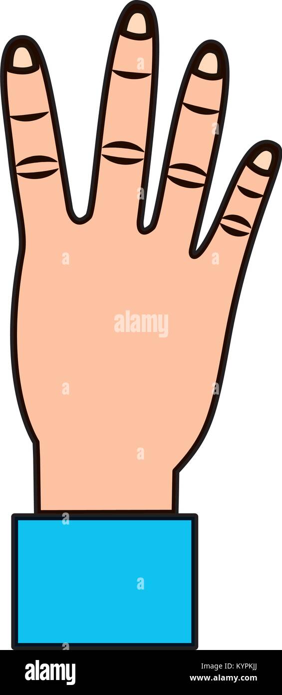 hand showing four count gesture Stock Vector Image & Art - Alamy