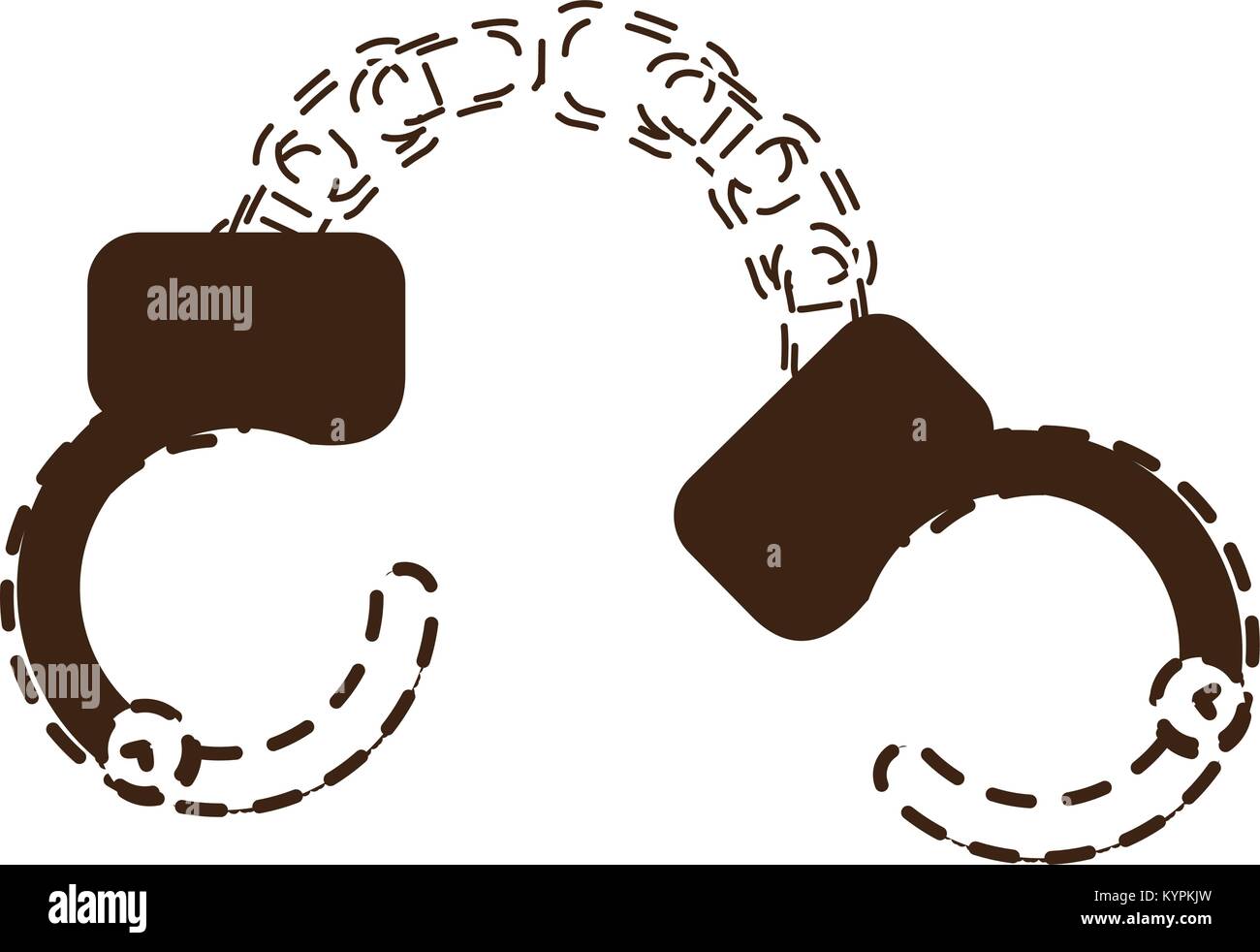 Open handcuffs Stock Vector Images - Alamy