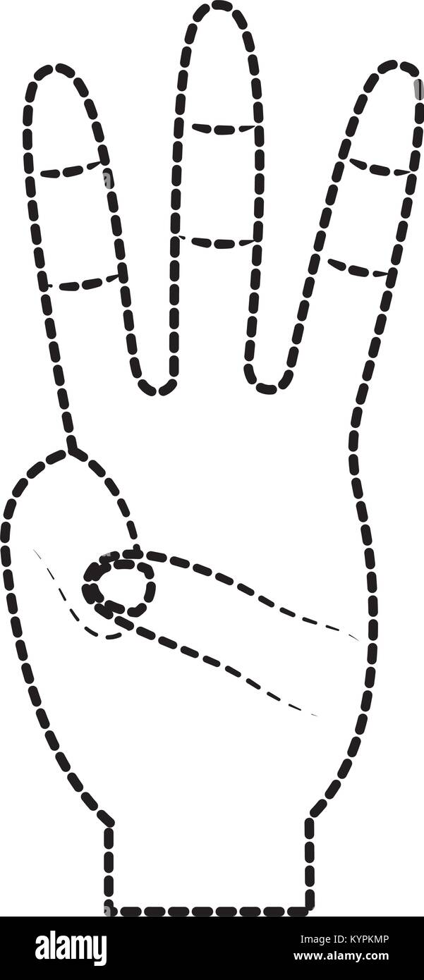 Three 3 hand fingers Black and White Stock Photos & Images - Alamy